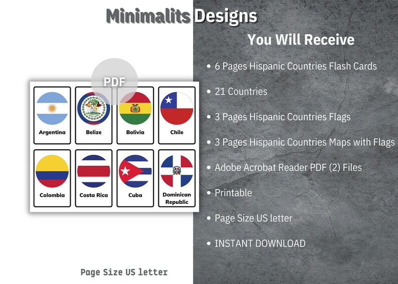 Hispanic Heritage Month Hispanic Countries Flash Cards - Etsy