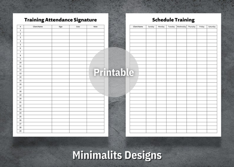 Personal Trainer Sheet, Personal Training Program Template, Fitness ...