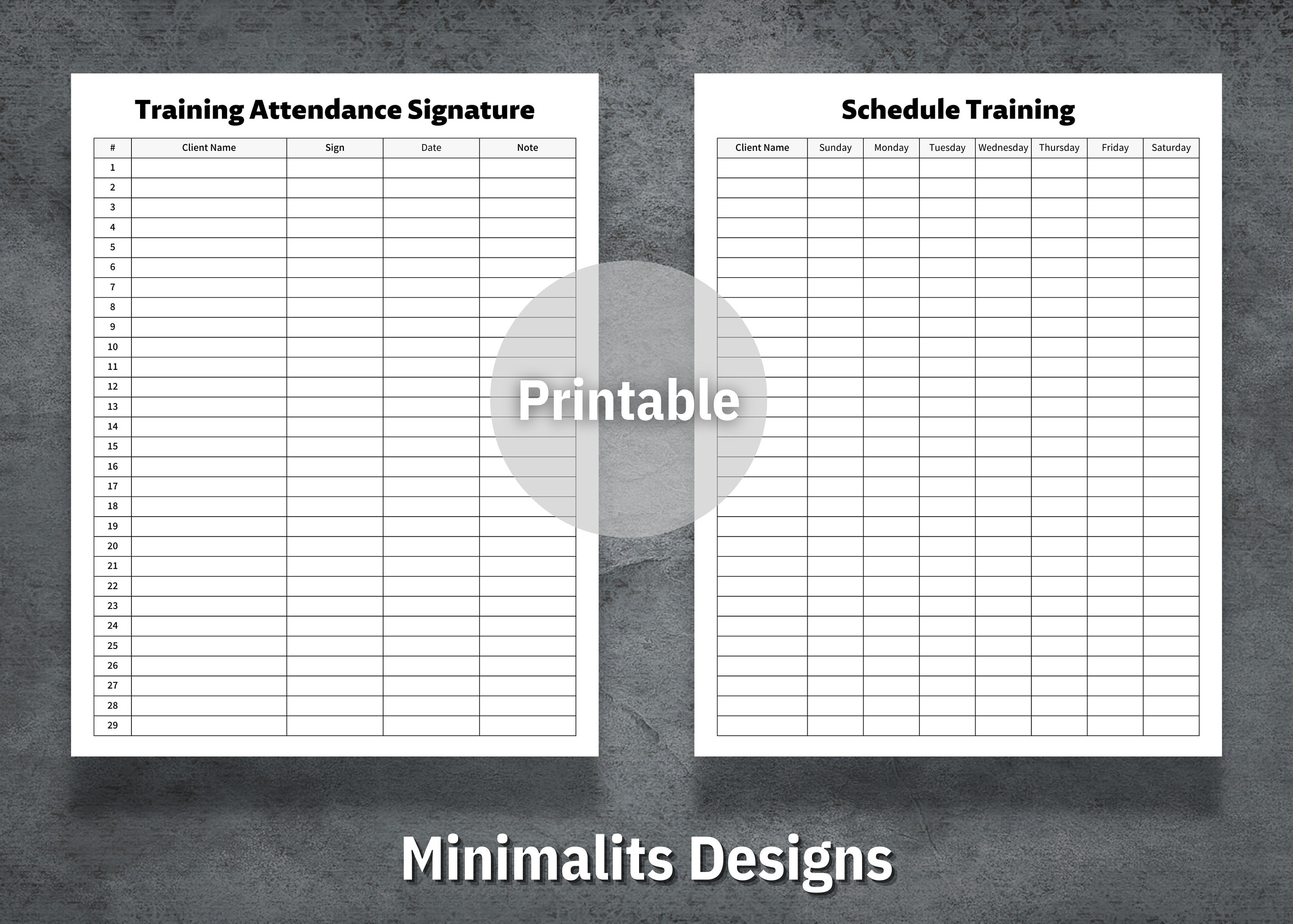 Personal Trainer Sheet, Personal Training Program Template, Fitness ...