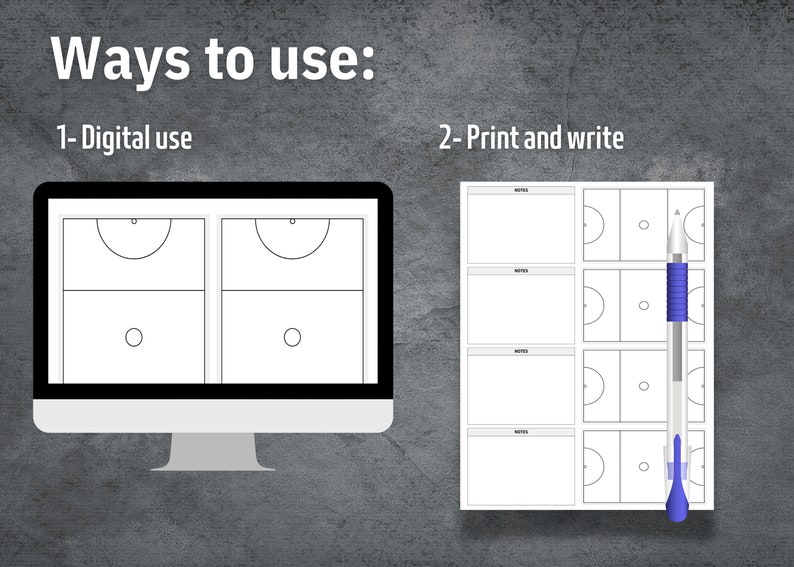 Netball Playbook Template, Printable Blank Netball Diagrams, Canva ...