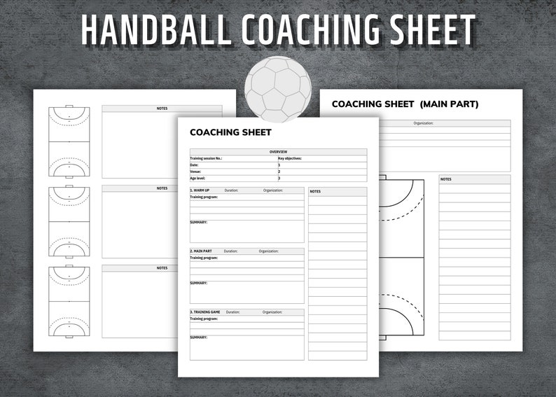Handball Coaching Sheet Handball Practice Plan Handball Game - Etsy