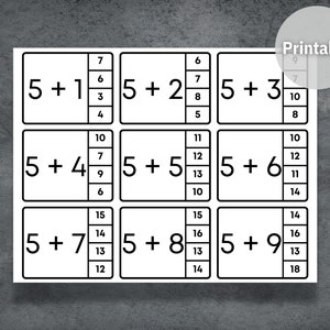 Addition & Multiplication Flashcards, Preschool Flashcards, Printable ...