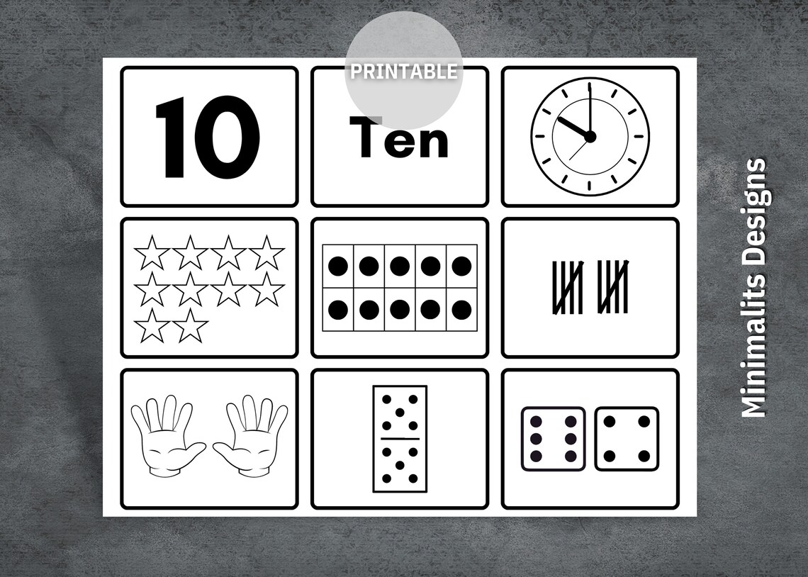 Numbers Worksheet, Numbers Sorting Cards, Printable Numbers ...