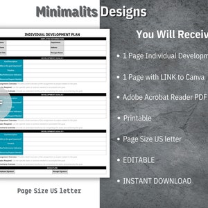 Individual Development Plan, Printable Developing Employees, HR ...