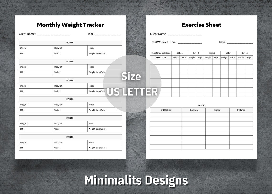 Personal Trainer Sheet Personal Training Program Template - Etsy