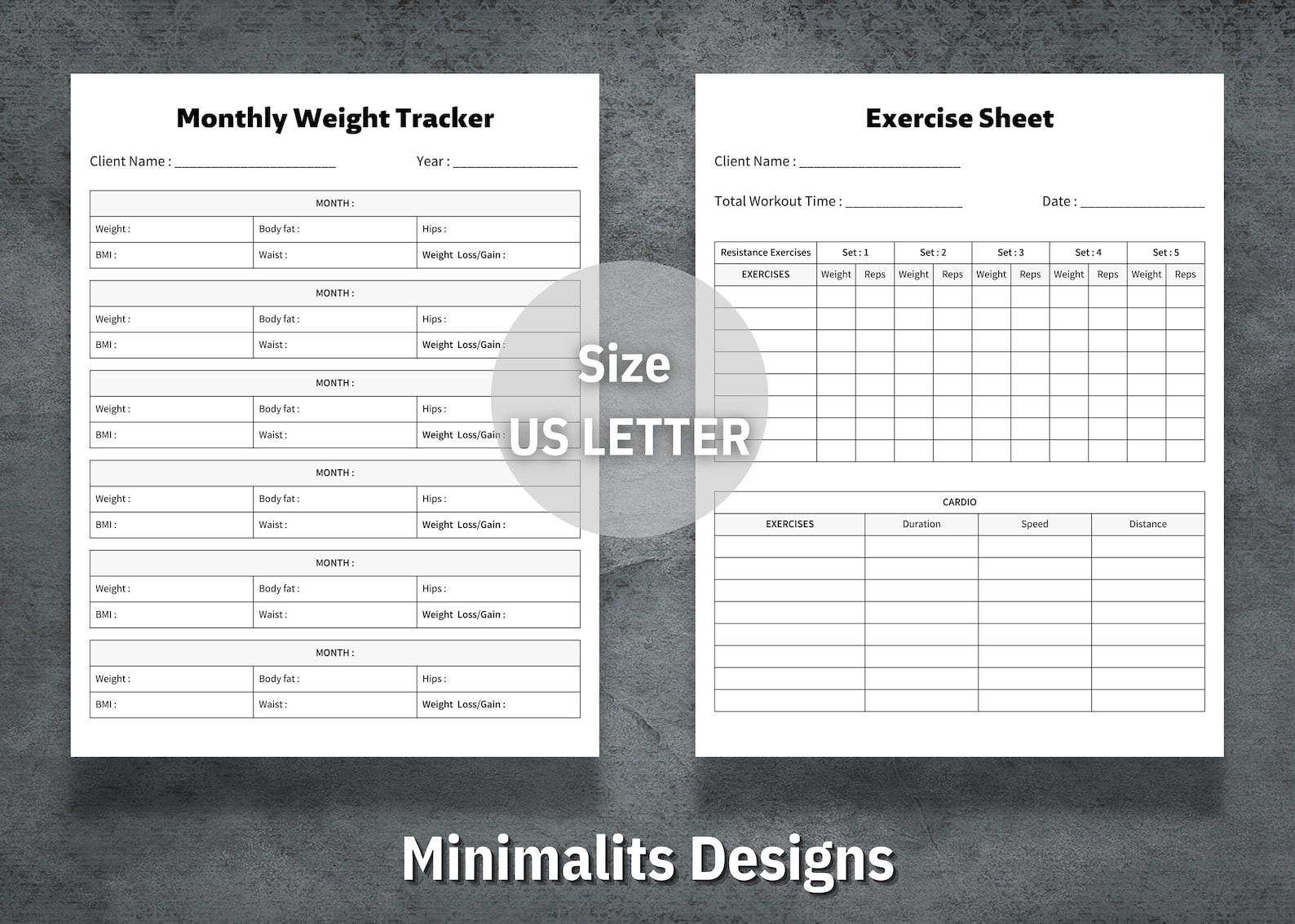 Personal Trainer Sheet, Personal Training Program Template, Fitness ...