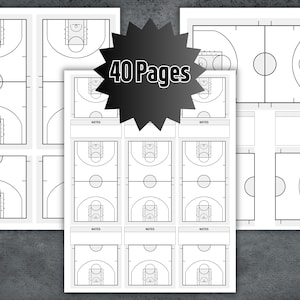 Basketball Playbook Template, Printable Blank Basketball Diagrams ...