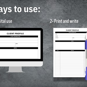 Client Profile Template, Client Information, Customer Information ...