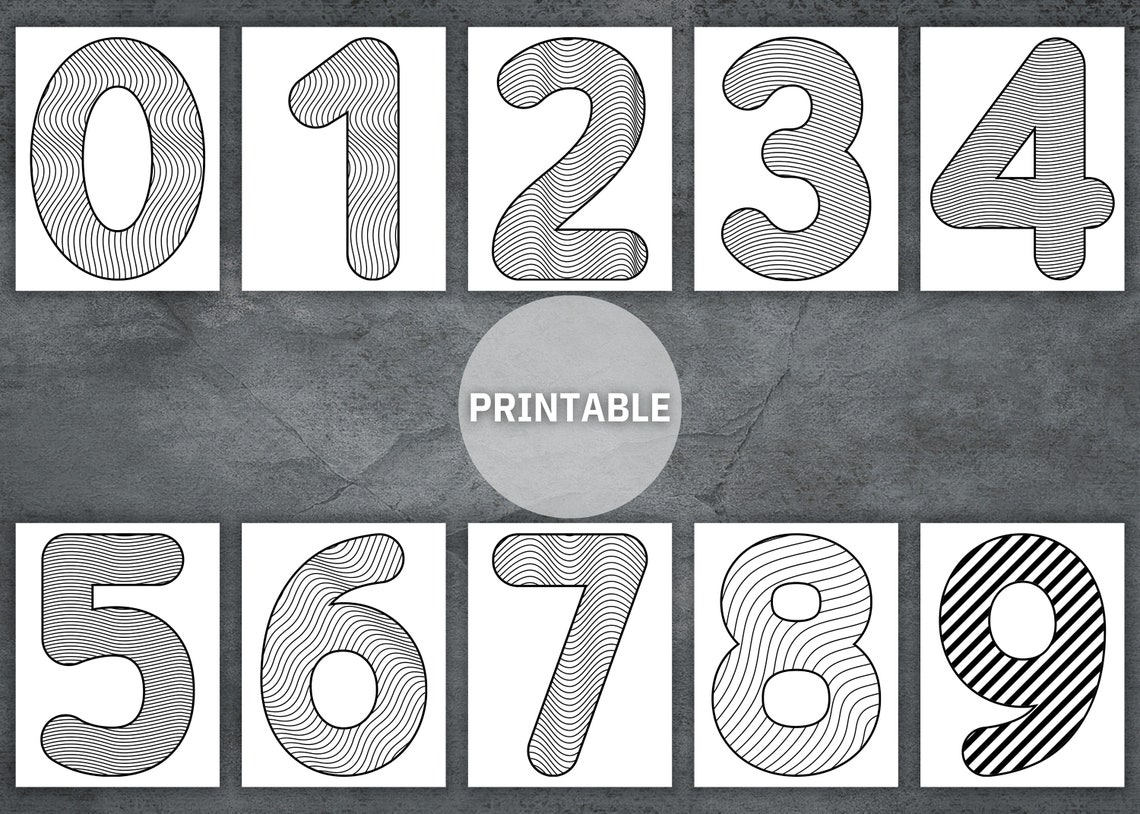 Number Coloring Pages, Printable Coloring Pages for All Ages, Coloring ...