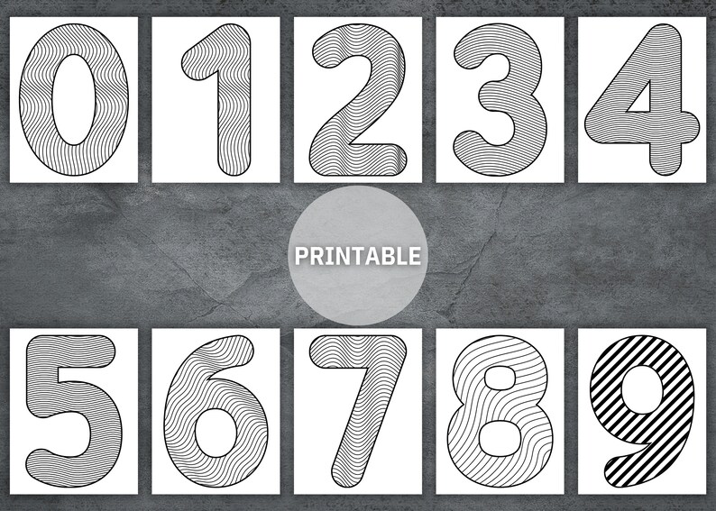 Number Coloring Pages, Printable Coloring Pages for All Ages, Coloring ...