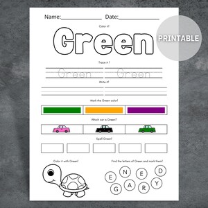 Colors Worksheet, Printable Colors Tracing Worksheets, Homeschool ...