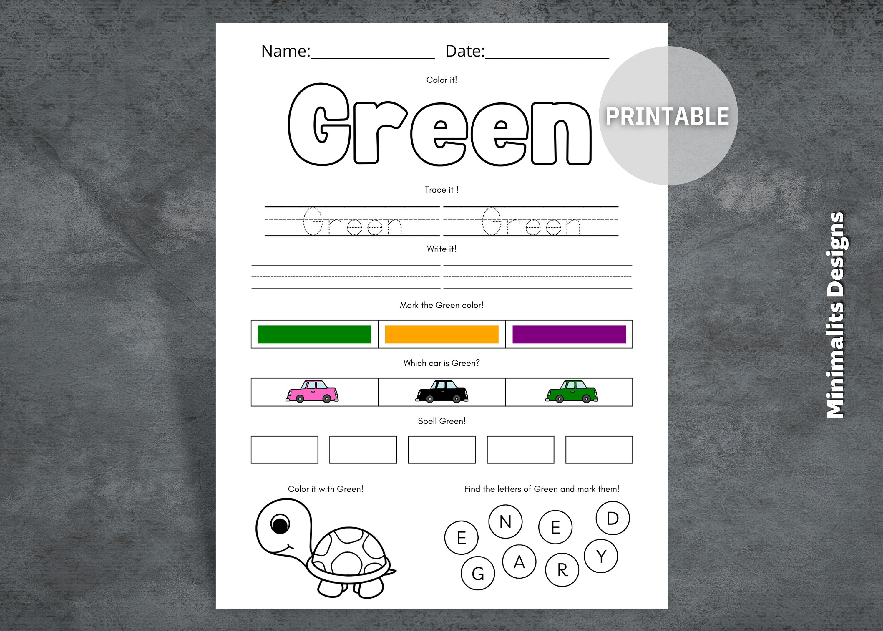 Colors Worksheet, Printable Colors Tracing Worksheets, Homeschool ...