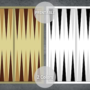 Backgammon Board Game, Printable Backgammon Game, Mini Backgammon Game, Dice Game, Backgammon US ...
