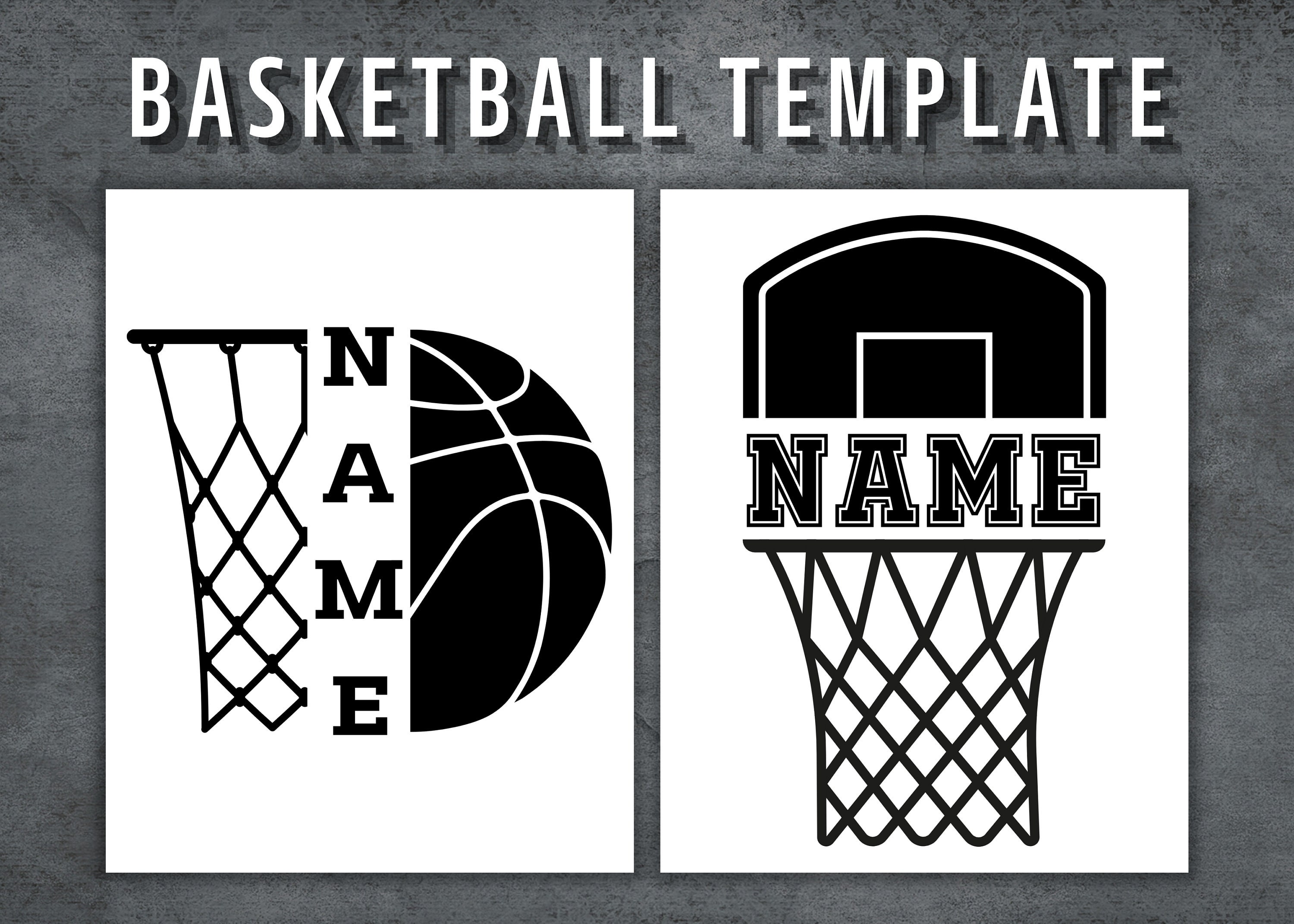 Basketball Template, Editable Canva Template, Basketball PNG, Printable ...