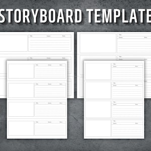 Storyboard Template, Film Planner, Video Planner, Animators & Motion ...