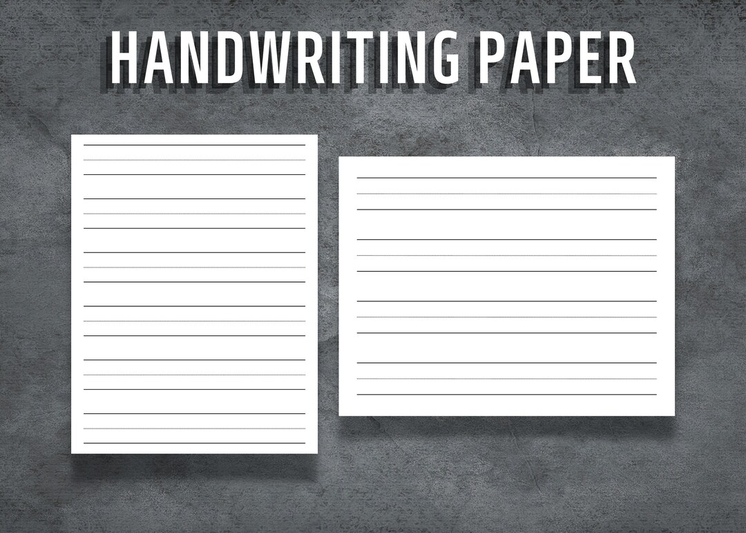 Handwriting Paper, Practice Writing Paper, Penmanship Paper, Printable ...
