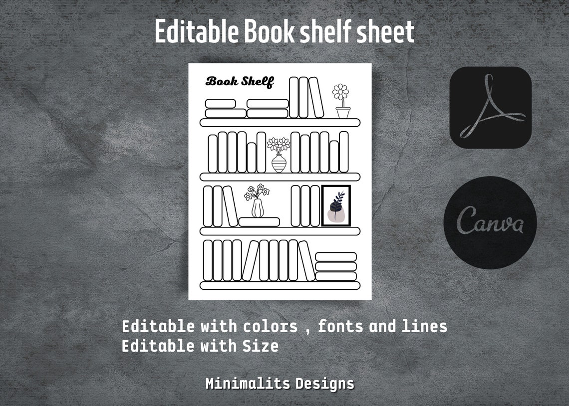 Bookshelf Reading Chart Reading Log Bookshelf Tracker Book - Etsy