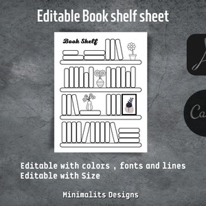 Bookshelf, Reading Chart, Reading Log, Bookshelf Tracker, Book Log ...