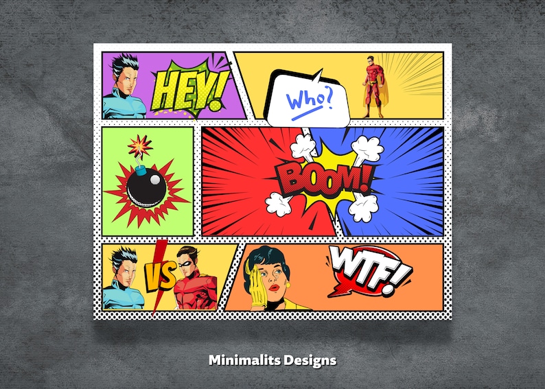 Blank Comic Template, Blank Comic Book, Printable Storyboard, Comic ...