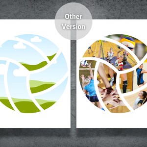 Volleyball Photo Collage, Editable Canva Template, Volleyball Canva ...