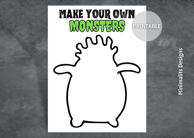 Make Your Own Monsters, Halloween Activities, Printable Coloring Pages ...