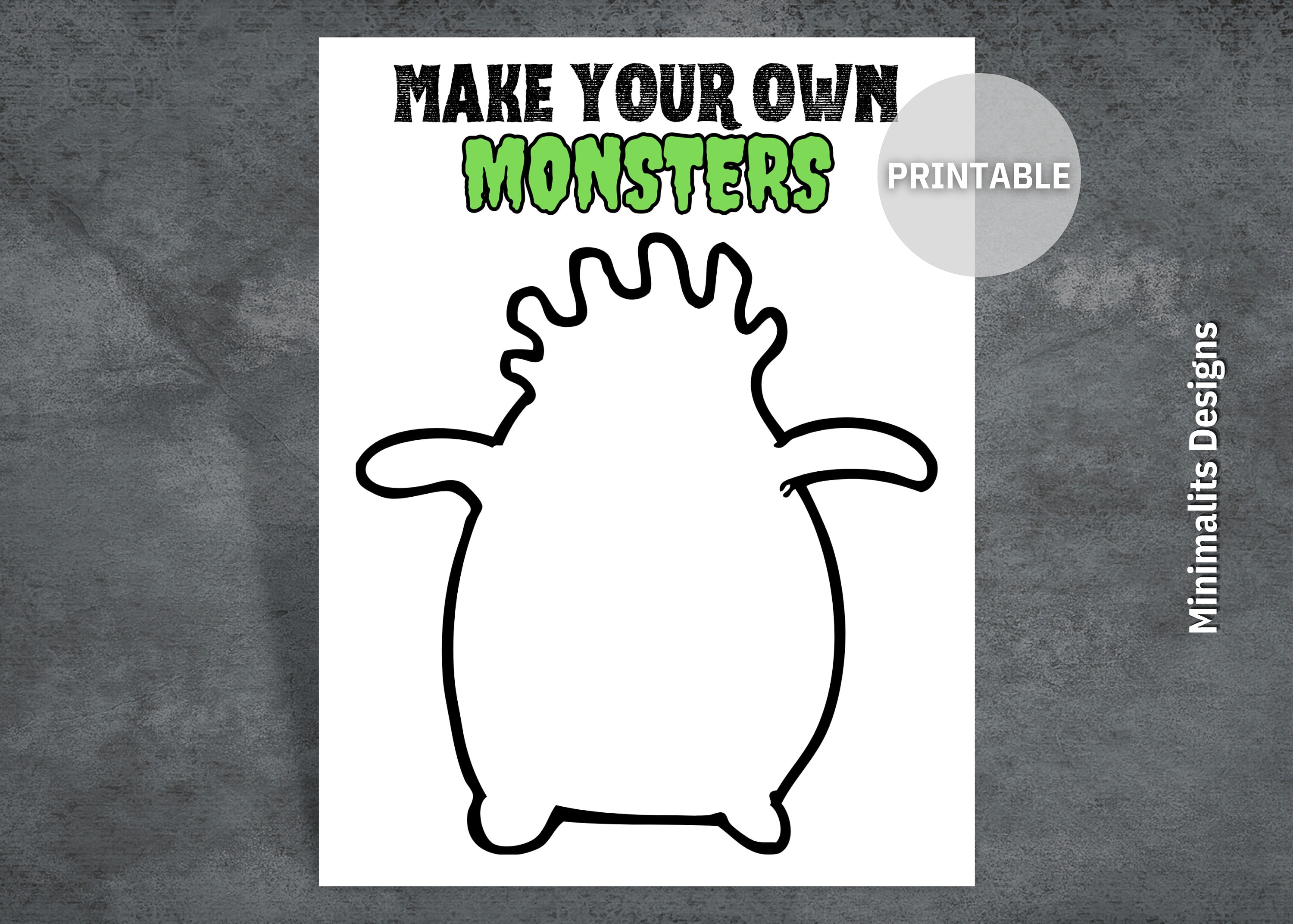 Make Your Own Monsters, Halloween Activities, Printable Coloring Pages ...