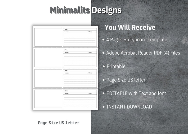 Storyboard Template, Film Planner, Video Planner, Animators & Motion ...