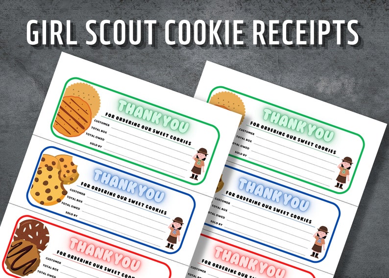 Girl Scout Cookie Receipts, Girl Scout Cookie Sales, Girl Scout Cookie ...