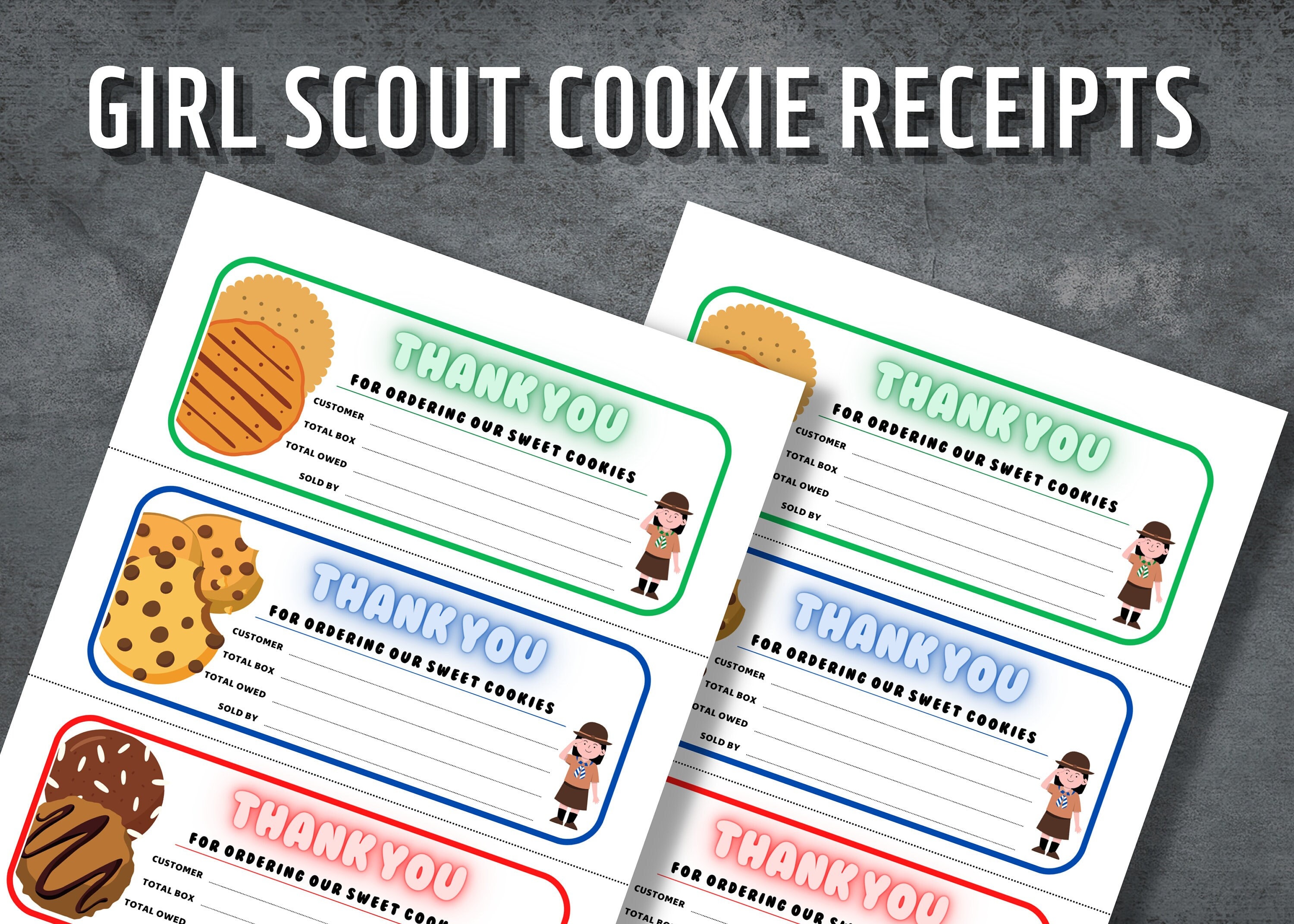 Girl Scout Cookie Receipts, Girl Scout Cookie Sales, Girl Scout Cookie ...