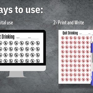 Quit Drinking Challenge, Printable No Alcohol Challenge, Stop Drinking ...