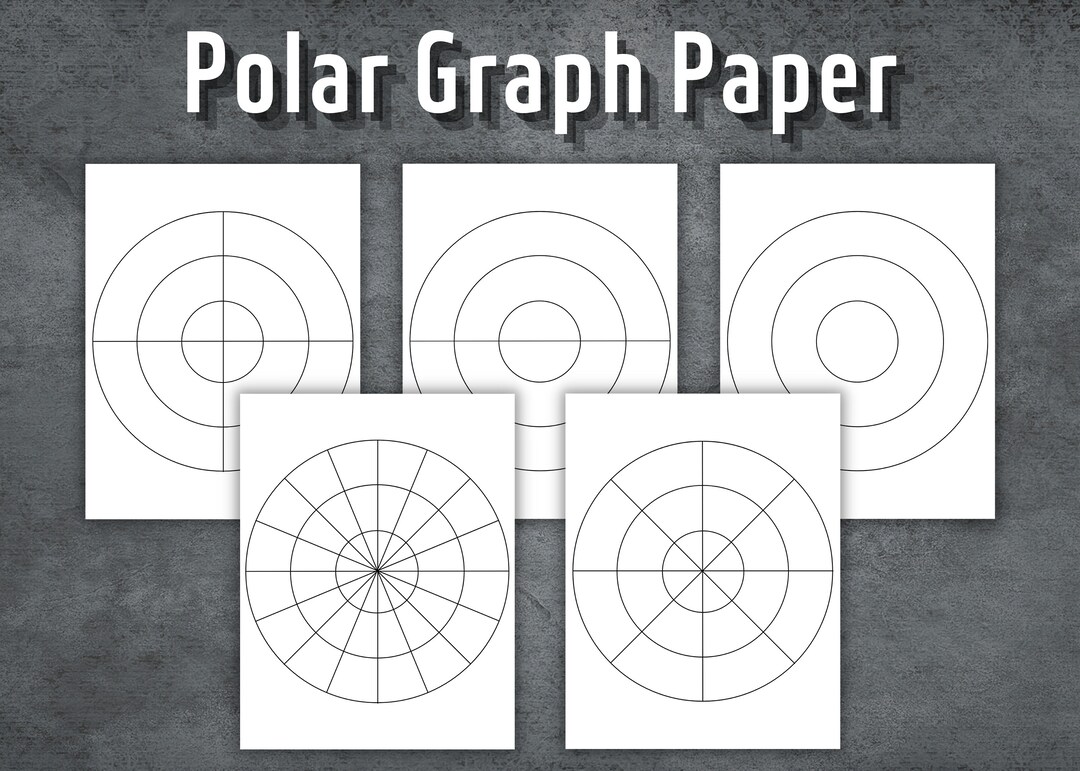 Polar Graph Paper, Printable Circular Graph Paper, Circular Grid Paper ...