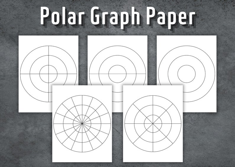 Polar Graph Paper, Printable Circular Graph Paper, Circular Grid Paper ...