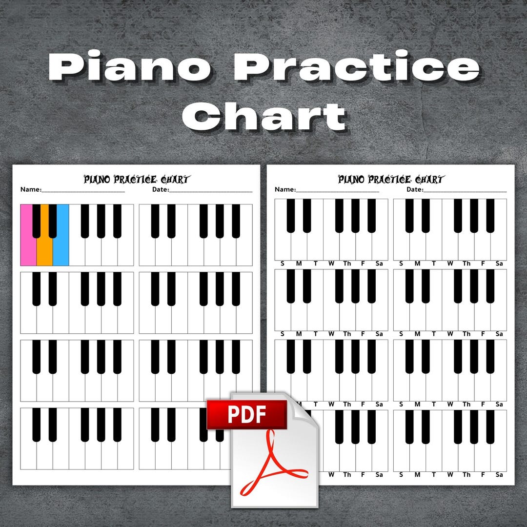 Piano Practice Chart, Printable Piano Practice Log, Music Practice ...
