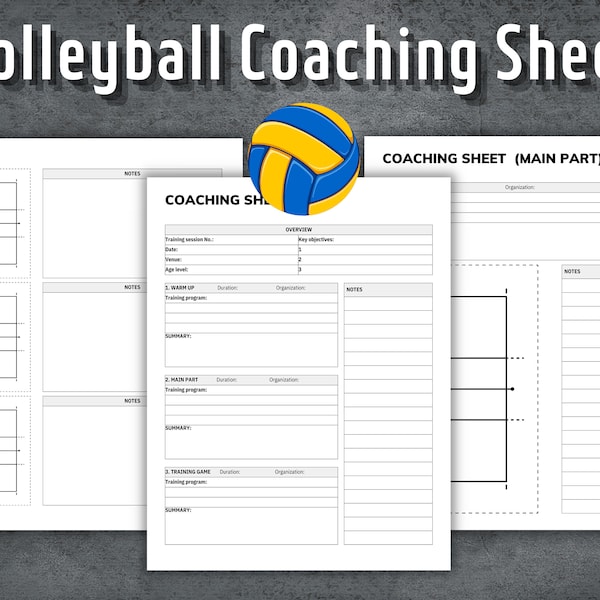 Volleyball Line up Sheet - Etsy