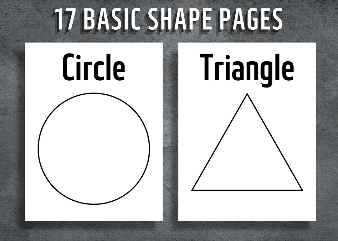 Basic Shape Pages, Geometric Shapes, Shape Practice, 17 Basic Shape ...