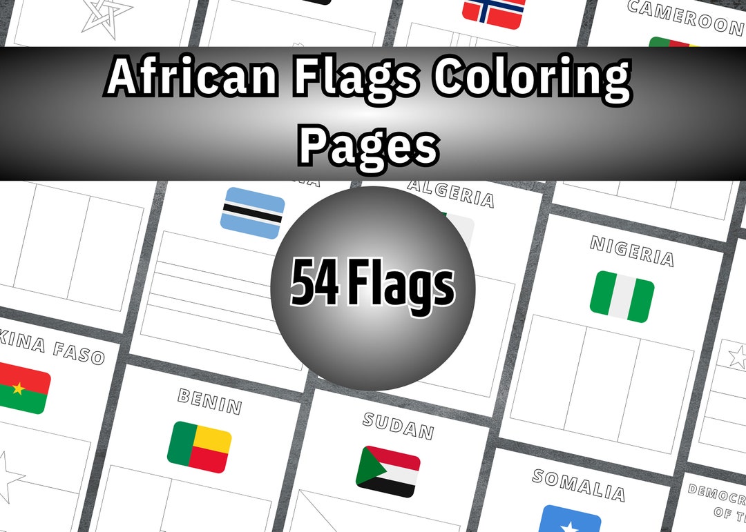 African Flags Coloring Pages, Printable Flags Coloring Pages, African ...