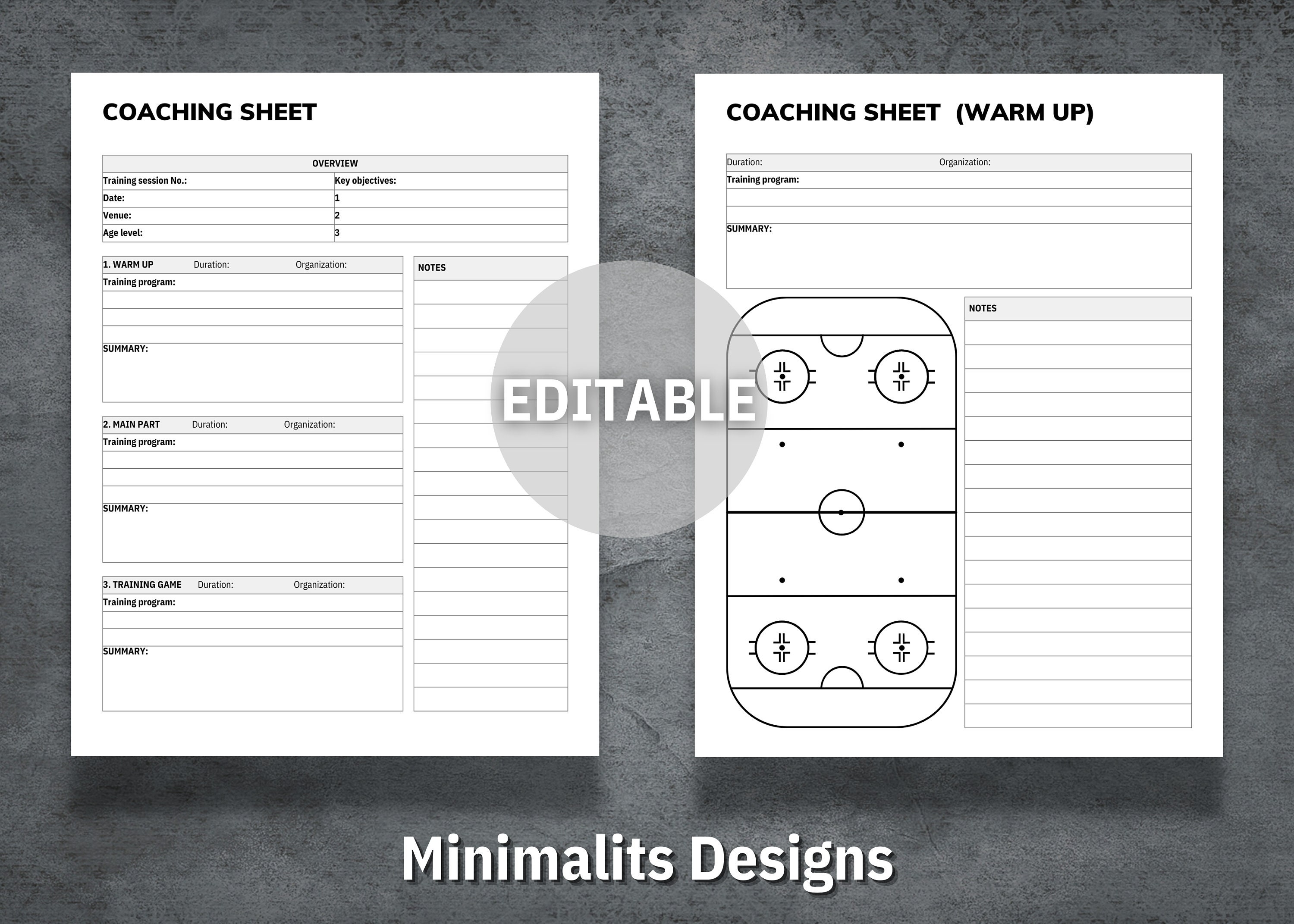 Ice Hockey Coaching Sheet, Ice Hockey Practice Plan, Ice Hockey Game ...