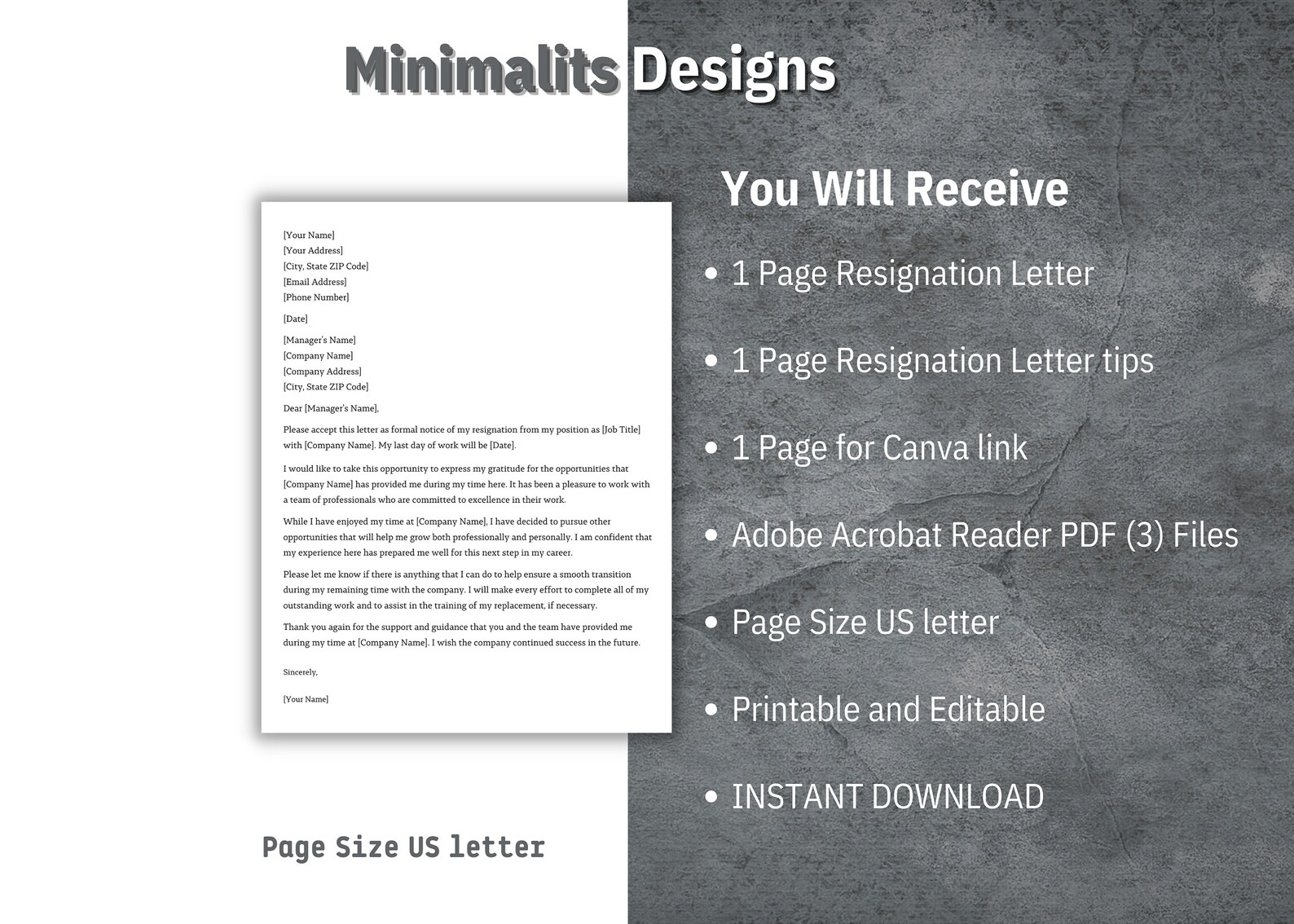 Resignation Letter, Resign Letter, Printable Resignation Letter ...