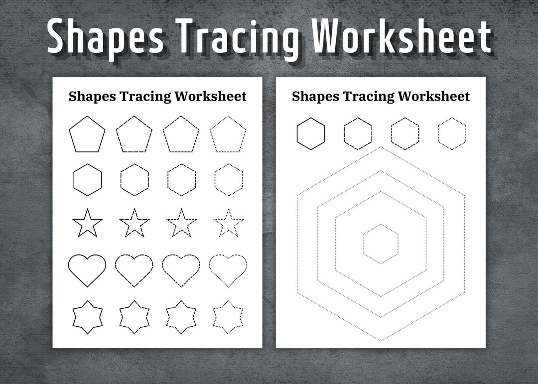 Shapes Tracing Worksheet, Basic Shape Pages, Geometric Shapes ...