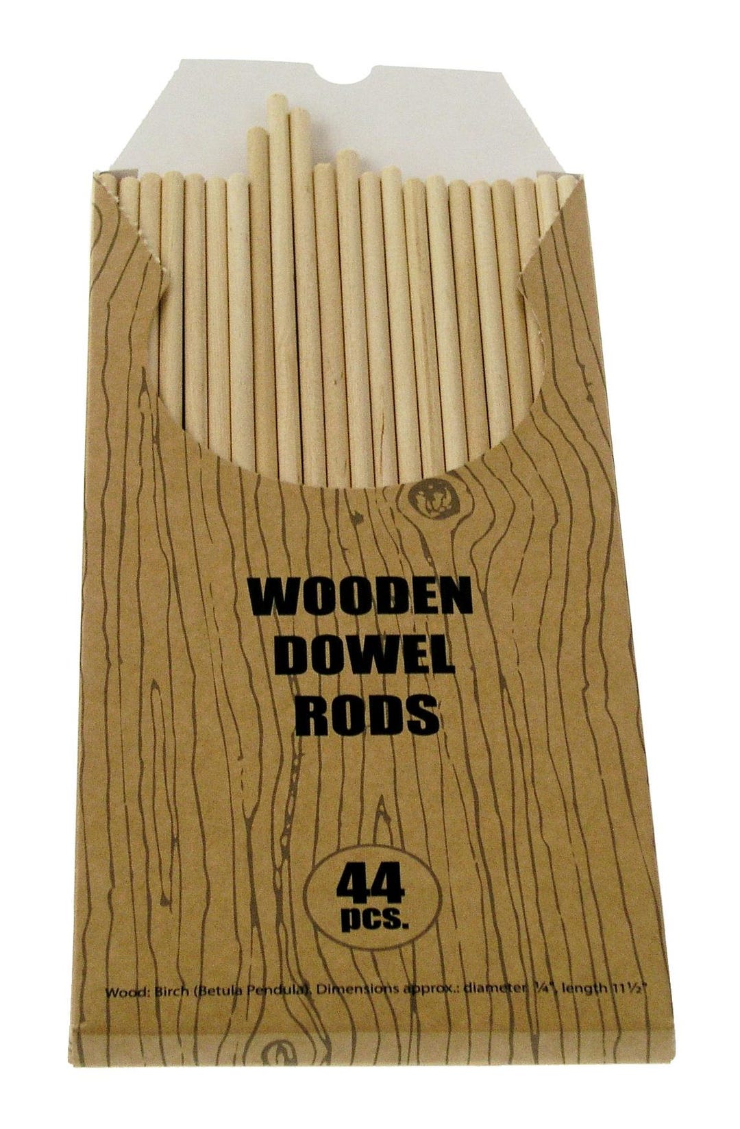 ZEZAZU Wooden Dowel Rods Unfinished Hardwood Sticks - 6 Mm (diam.) X ...