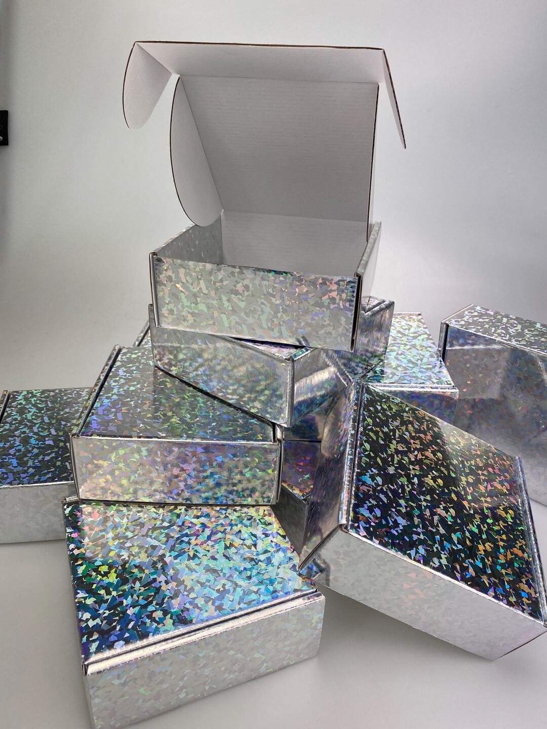 10 X Hologram Corrugated Cardboard Shipping Boxes, Small Parcel Postal ...