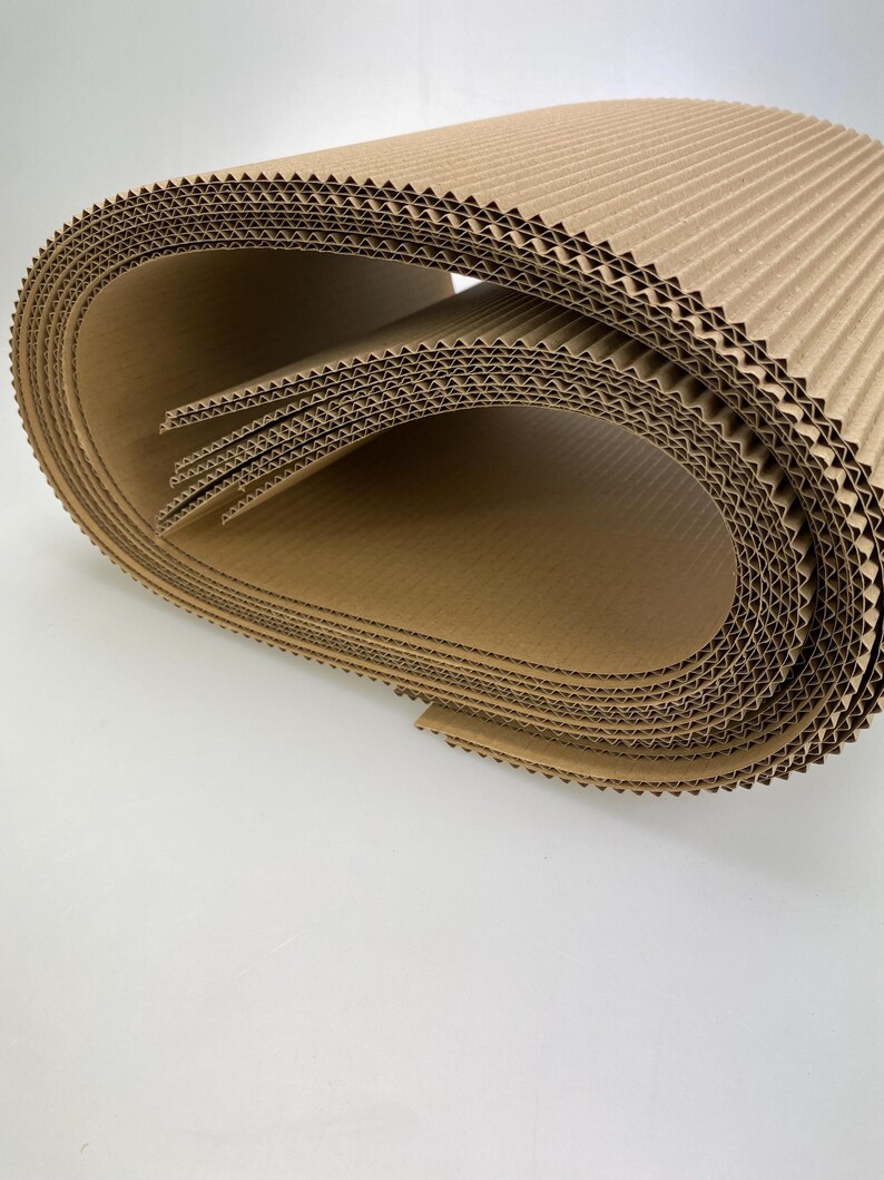 8 Open B-flute Sheets Brown /brown 11,8 Inch X 49 Inch (30 Cm X 1,25 M ...