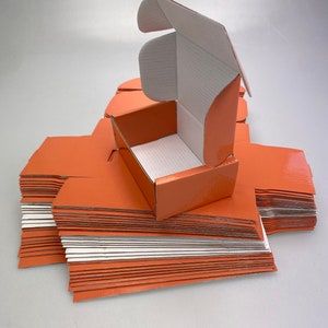 20 Pcs Coral Corrugated Cardboard Shipping Boxes, Royal Mail Small ...