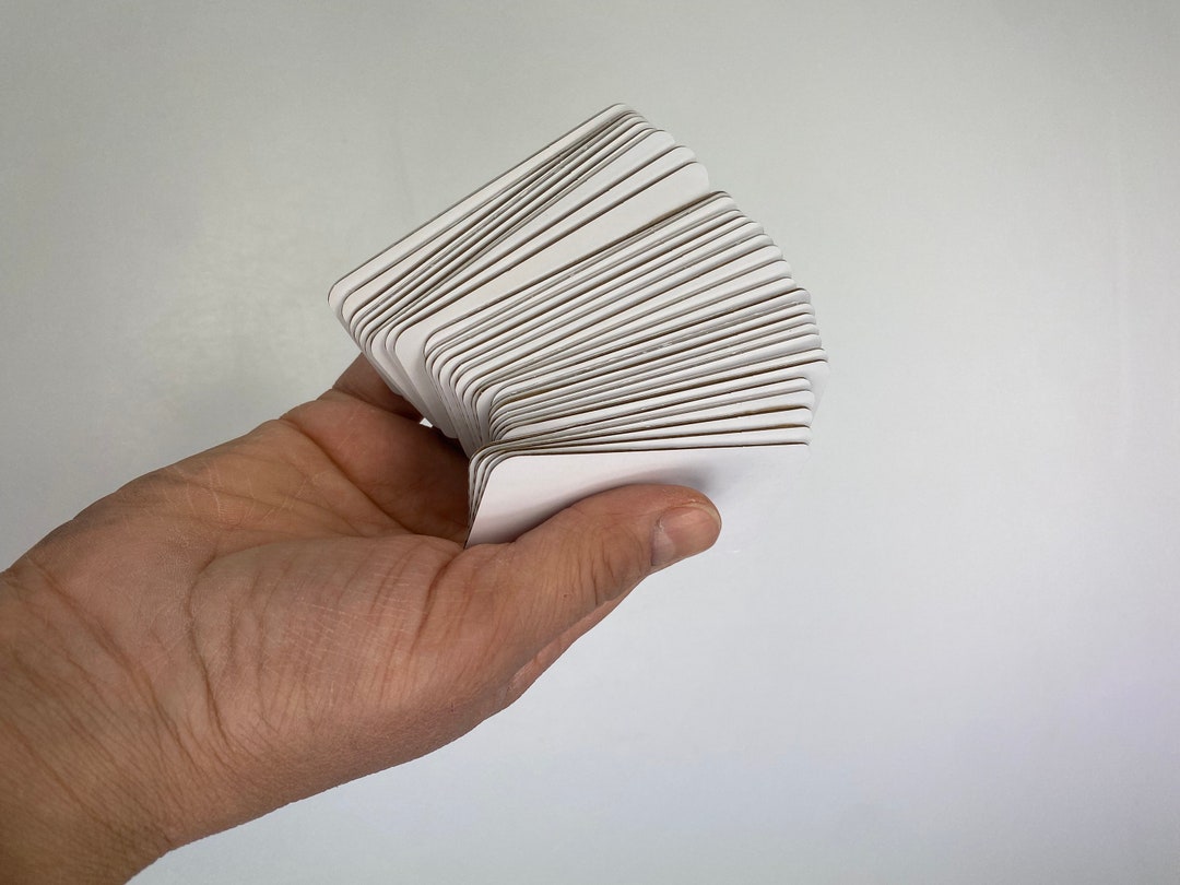 50 Pcs ,36 X 77 Mm Corrugated Cardboard Cards (pack of 50 Pcs) White ...