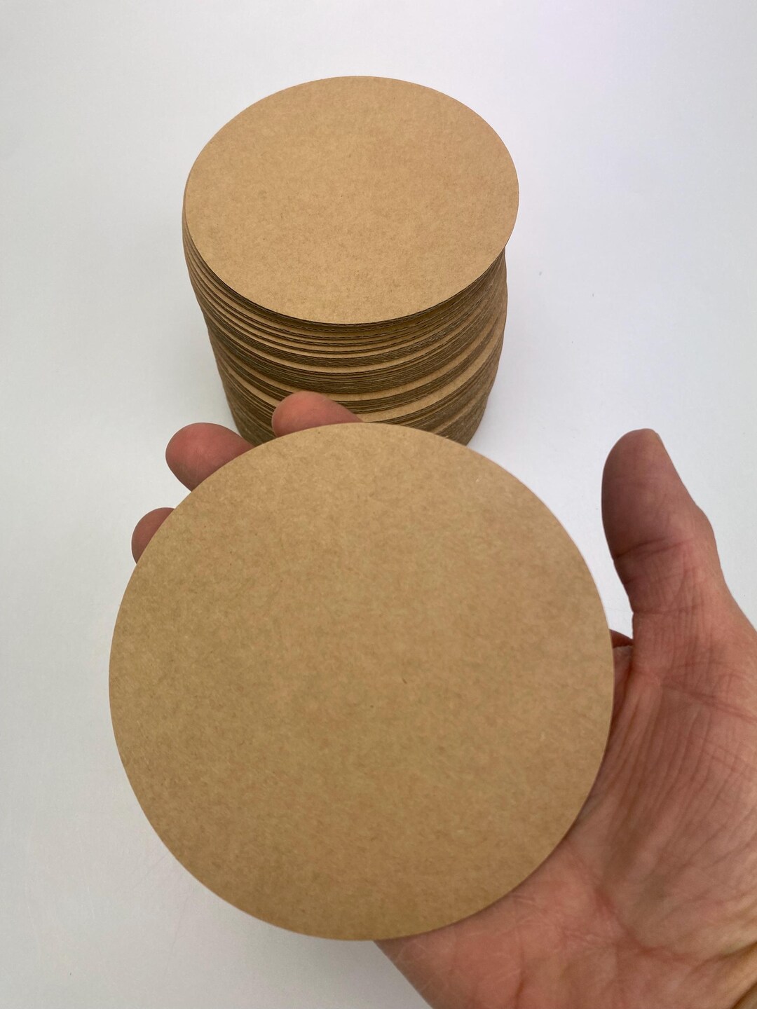 10,8 Cm (pack of 50 Pcs) E-flute Corrugated Cardboard Circles - Etsy