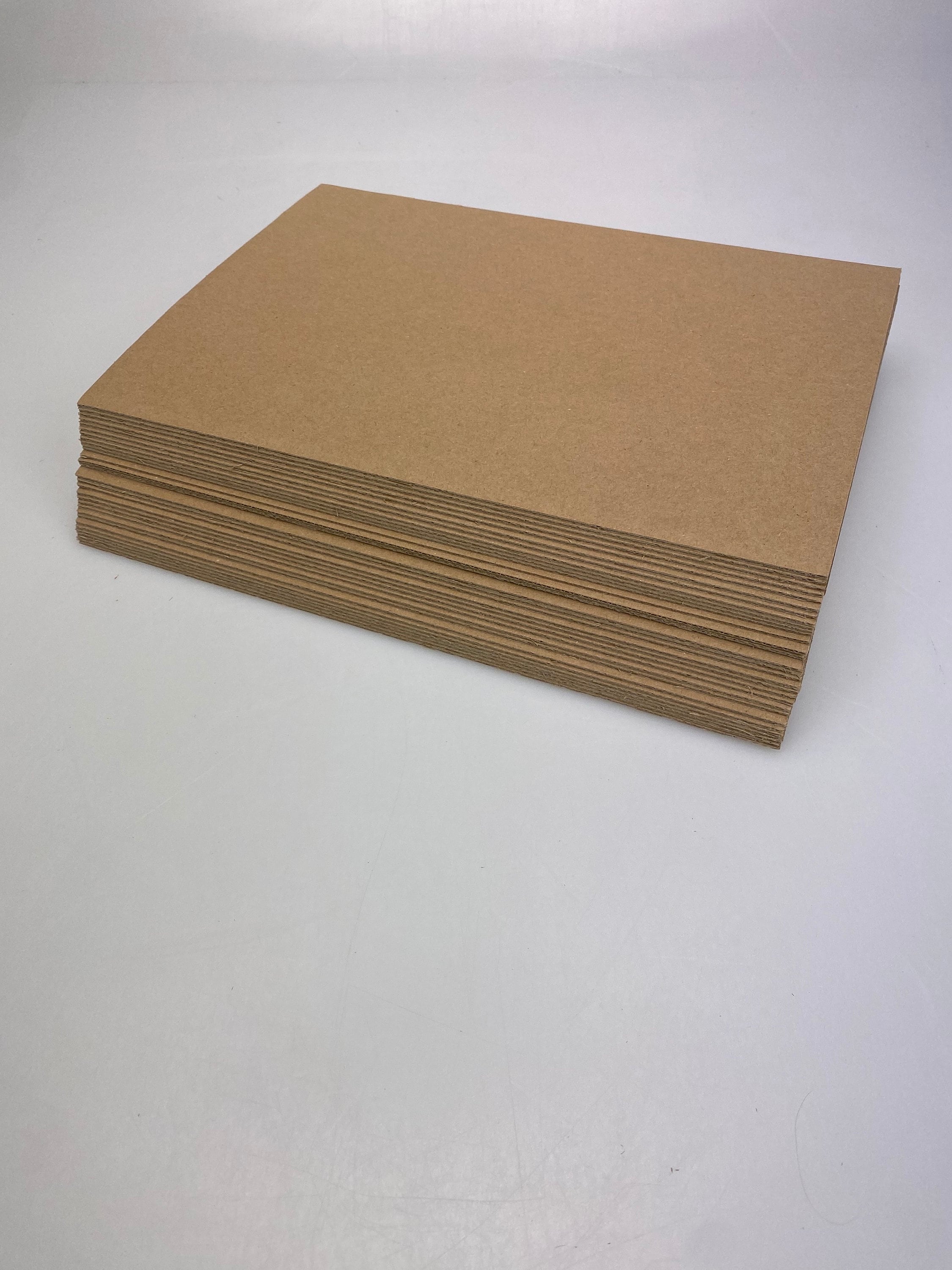 30 Pcs E-flute Brown A4 Corrugated Packing Cardboard Sheets - 1,5 Mm ...