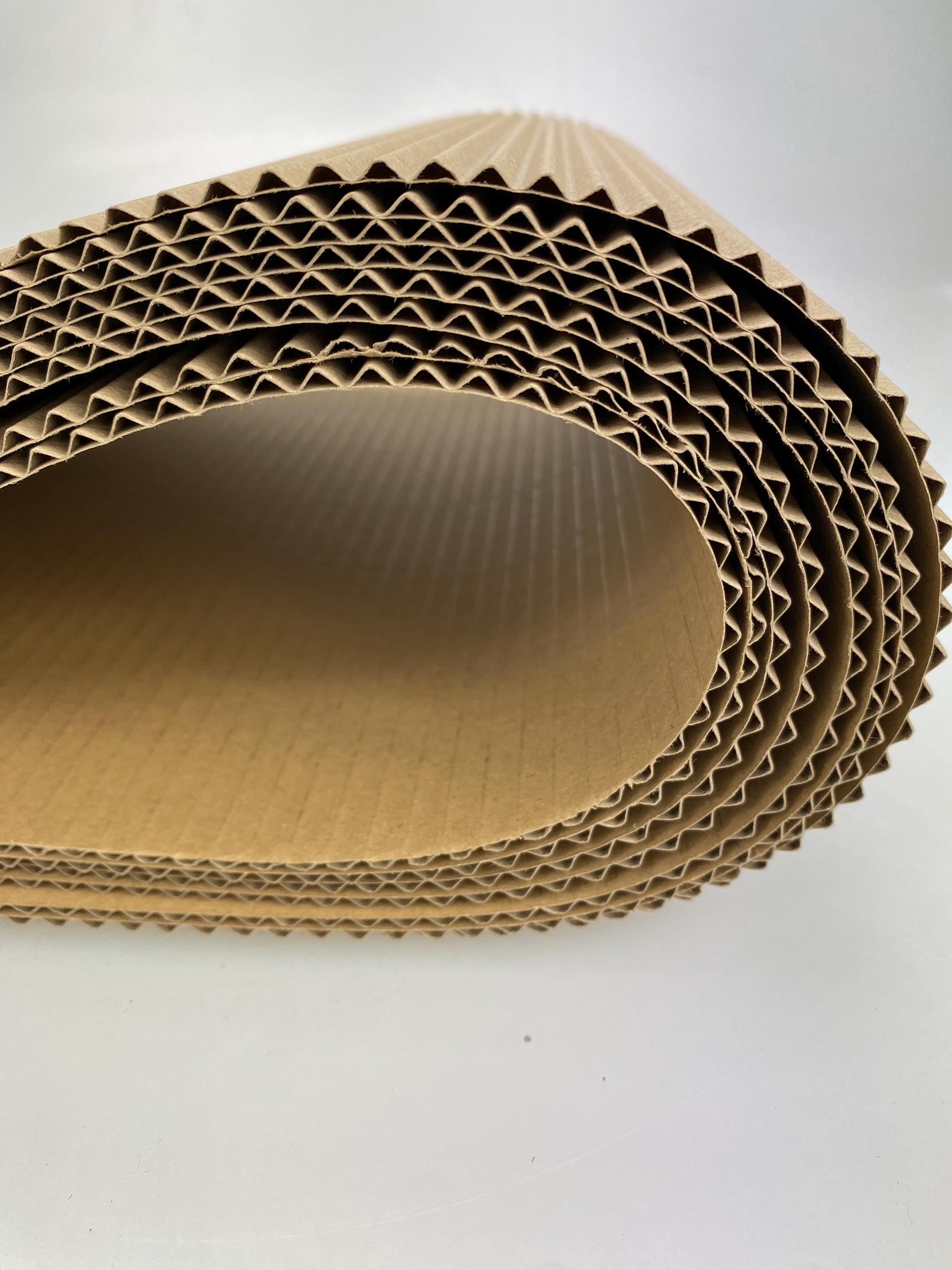 8 Open B-flute Sheets Brown /brown 11,8 Inch X 49 Inch (30 Cm X 1,25 M ...