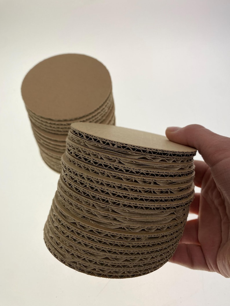 10 Cm (pack of 30 Pcs) Be-flute Corrugated Cardboard Circles - Etsy