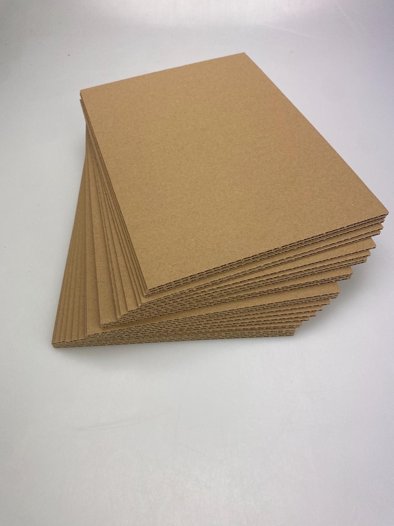 25 Pcs A4 Brown Corrugated Cardboard Sheets: 3mm Thick Card Board - Etsy
