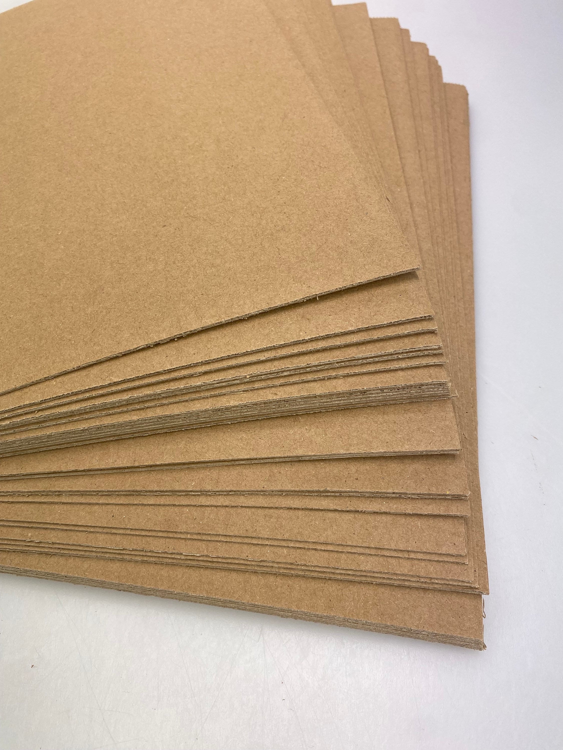 30 Pcs E-flute Brown A4 Corrugated Packing Cardboard Sheets - 1,5 Mm ...